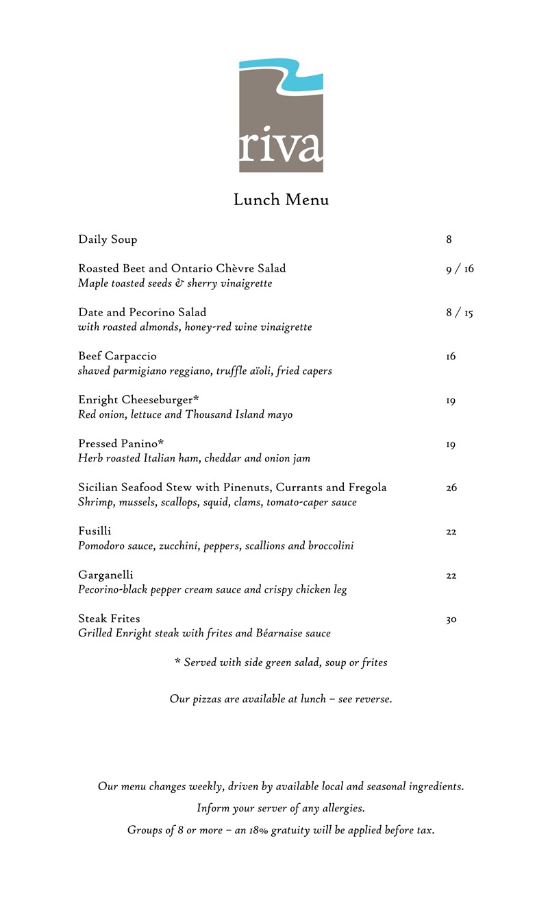 Lunch Menu