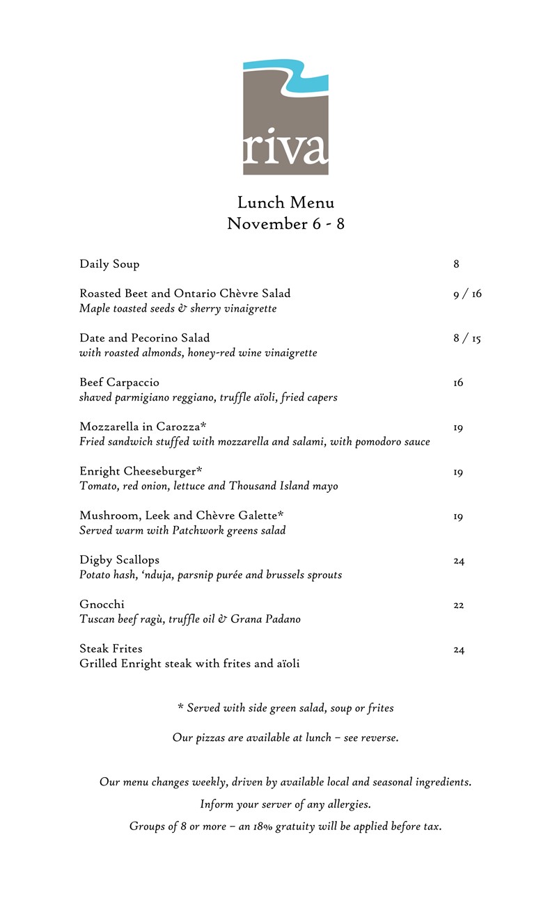 Lunch Menu